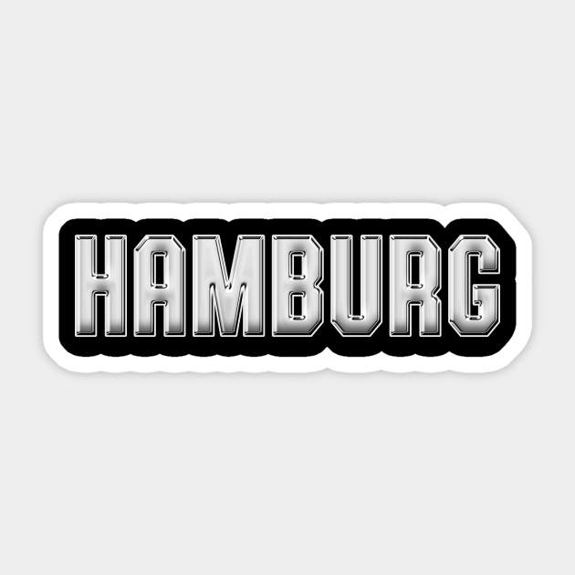 Hamburg Stadt Retro Hamburger Schriftzug Stadtkind Reise Sticker